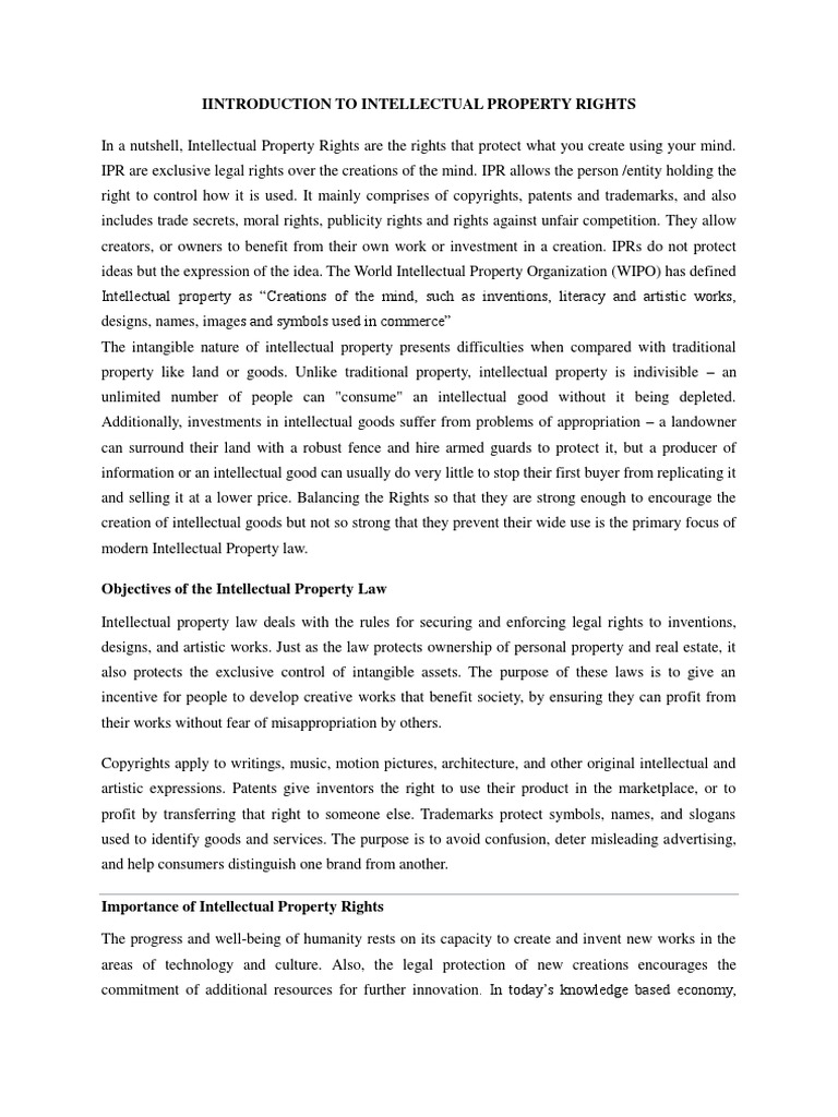 3 - Copyright As A Part of Ipr | PDF | Intellectual Property | Trips ...