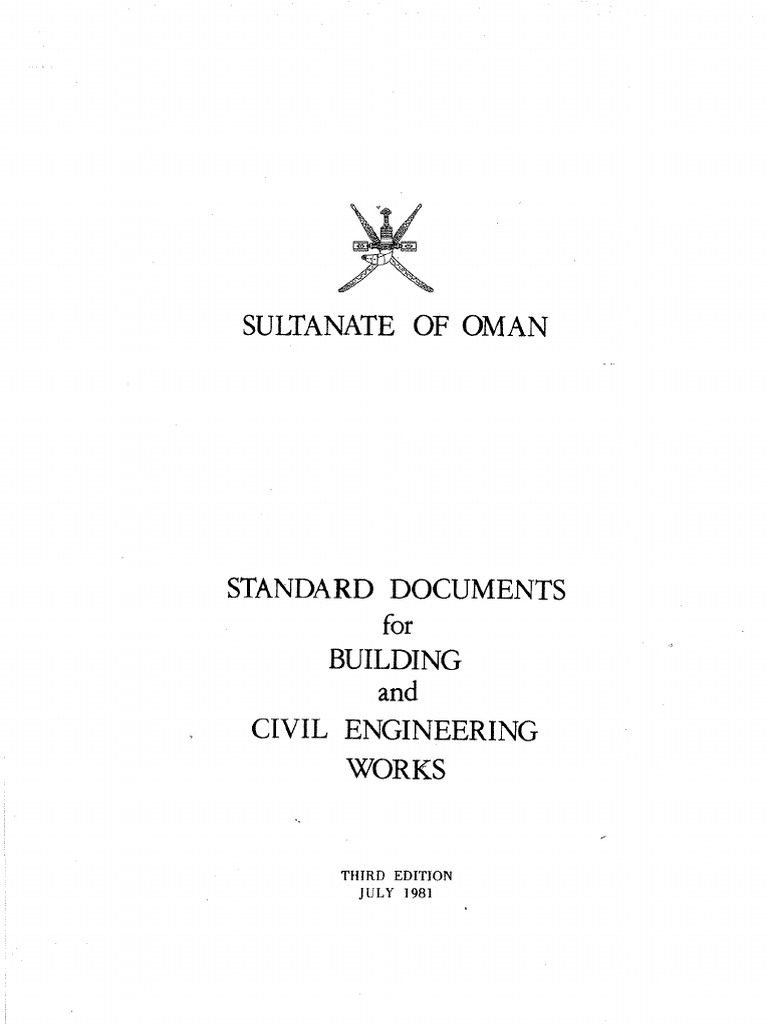 Oman Standard Building and Civil Engineering Works 1981 | PDF