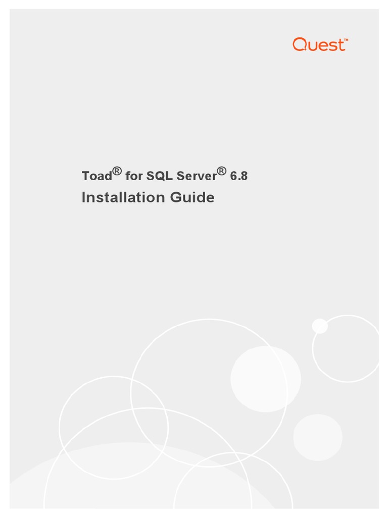 ToadforSQLServer 6.8 InstallGuide | PDF | Windows Registry | Microsoft Sql Server