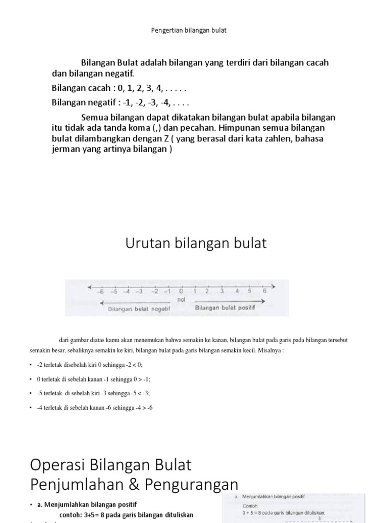 Pengertian Bilangan Bulat | PDF