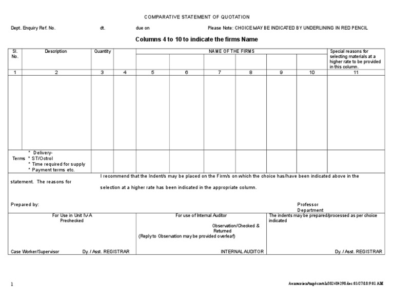 Comparative Statement | PDF | Business