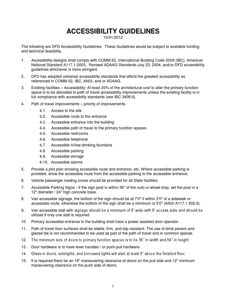 Accessibility Guidelines | PDF | Accessibility | Toilet