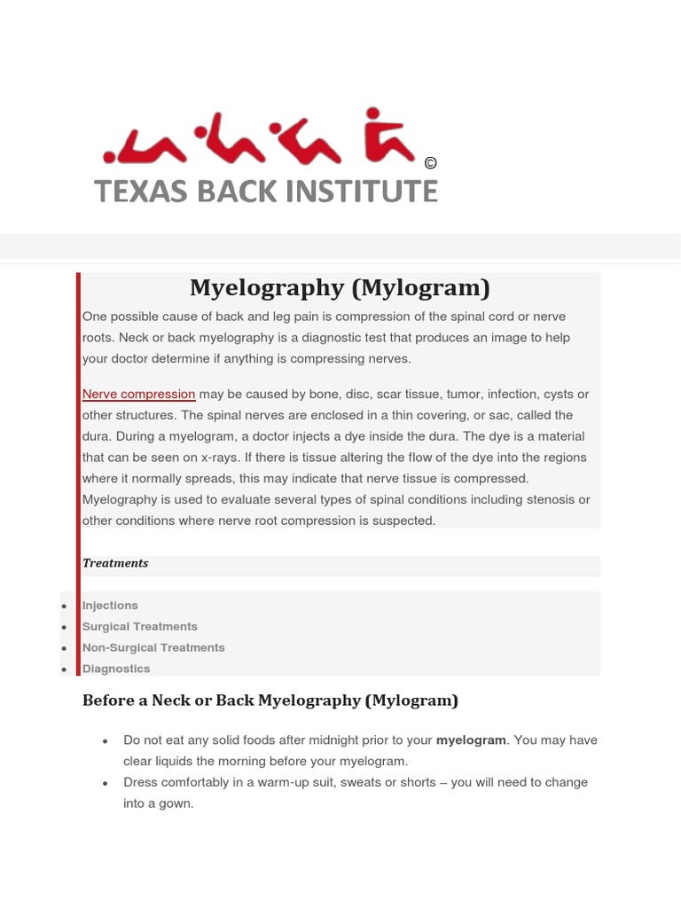 Diagnosing Nerve Compression Through Myelography: A Guide to Spinal ...
