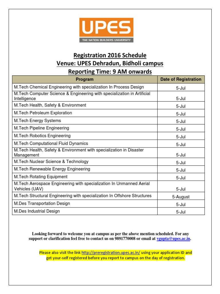 Upes Registration Letter | PDF | University And College Admission ...