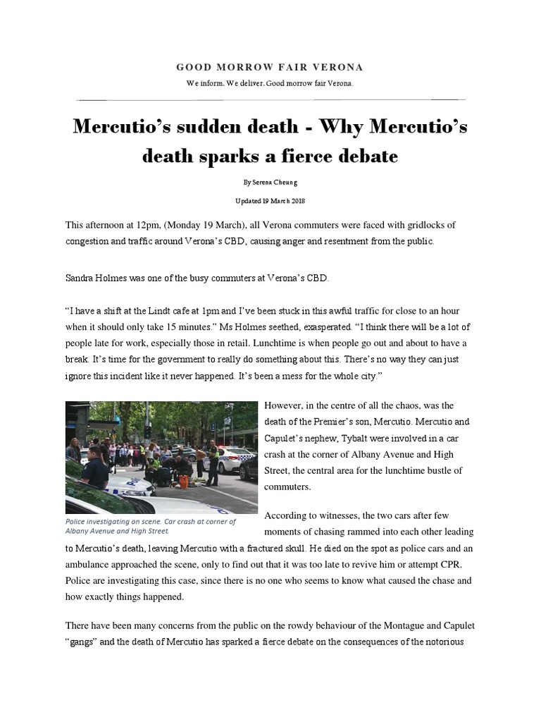 Mercutio and Tybalt Death | Download Free PDF | Characters In Romeo And ...