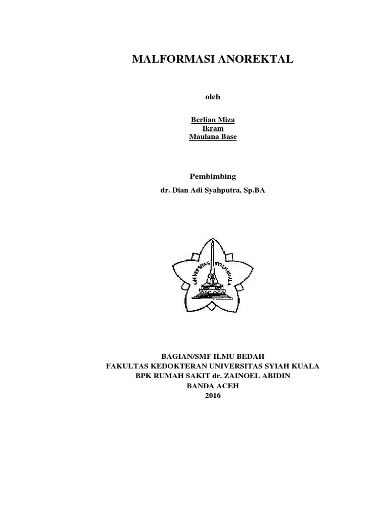 Malformasi Anorektal | PDF