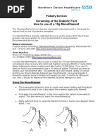 Handout 2 Semmes Weinstein Monofilaments | PDF
