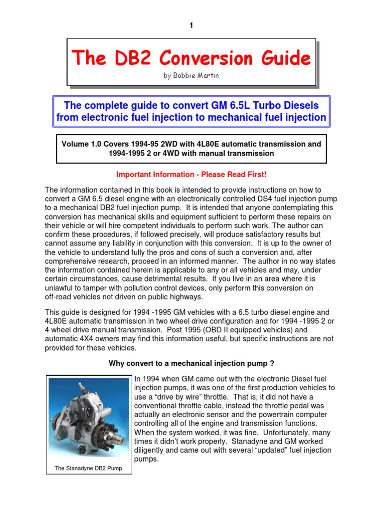 DB2 Conv Guide PDF | PDF | Throttle | Transmission (Mechanics)