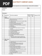 Pre-Energization Checklist Guide | PDF | Electrical Engineering ...
