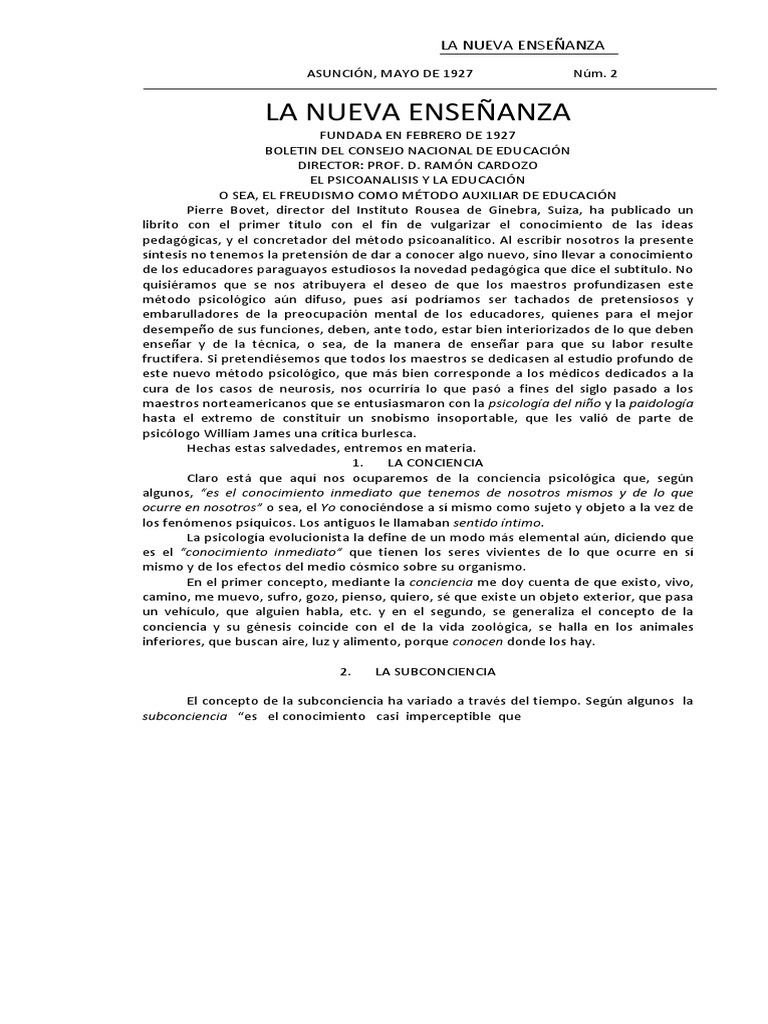 005 Nueva Ensenanza v1 | PDF | Sigmund Freud | Psicoanálisis