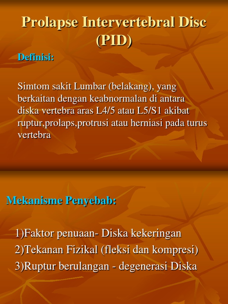 2-Prolapse Intervertebral Disc (PID) | PDF