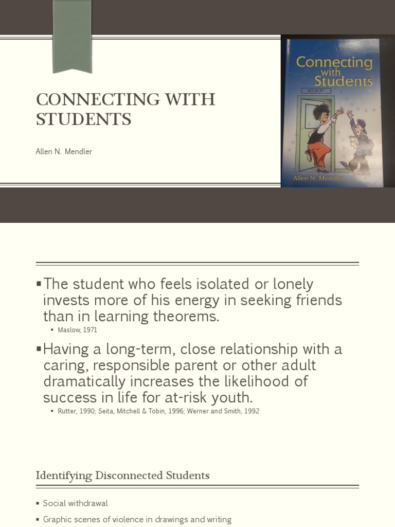 Connecting With Students | PDF | Cognitive Science | Psychological Concepts