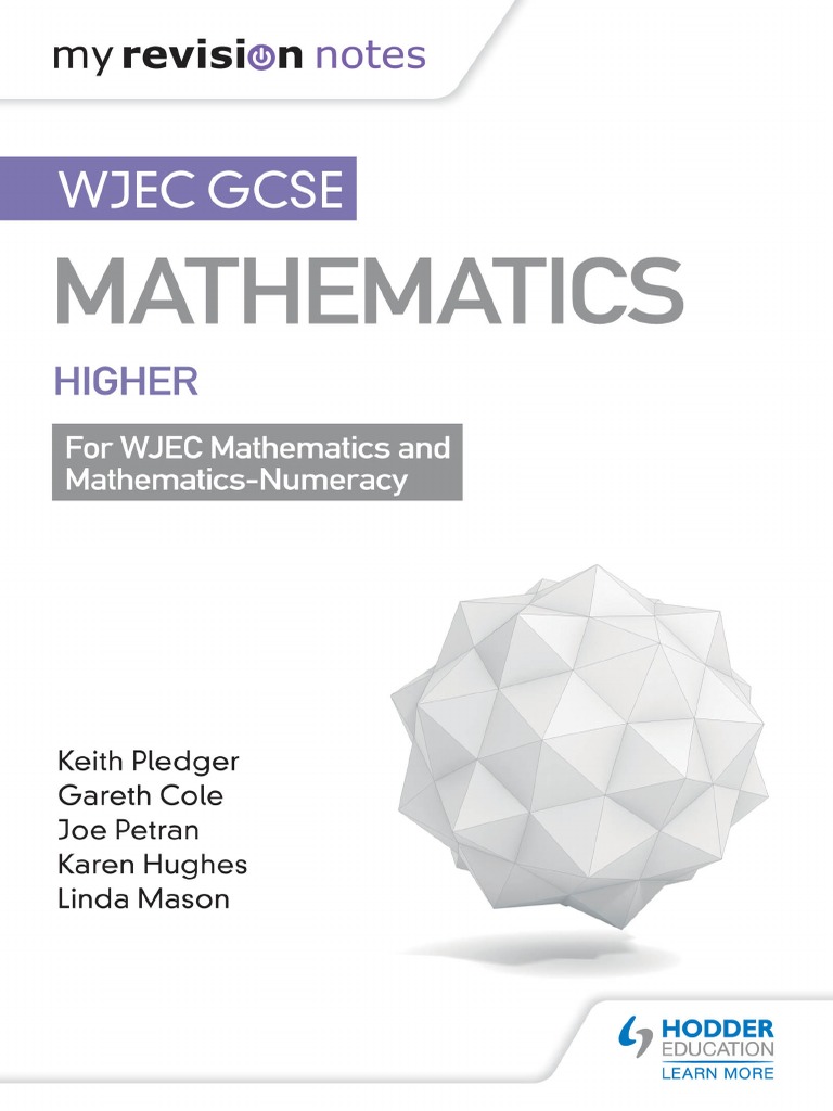 WJEC GCSE Maths Higher Mastering Mathematics Revision Guide ...