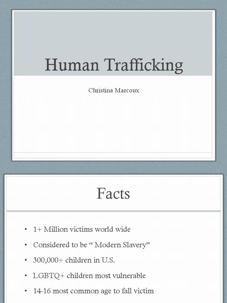 Human Trafficking Presentation Pdf Human Trafficking