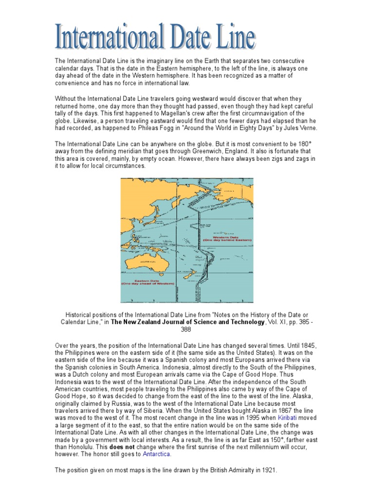International Date Line | PDF | Geography | Nature