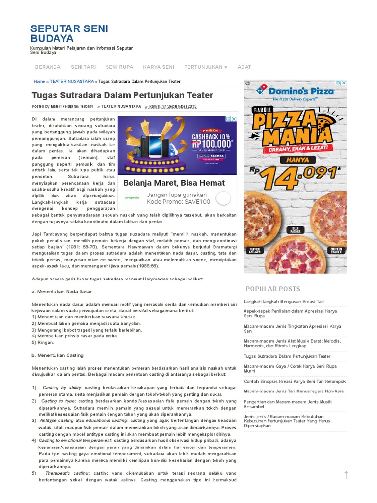 Tugas Sutradara Dalam Teater Dalchaebi