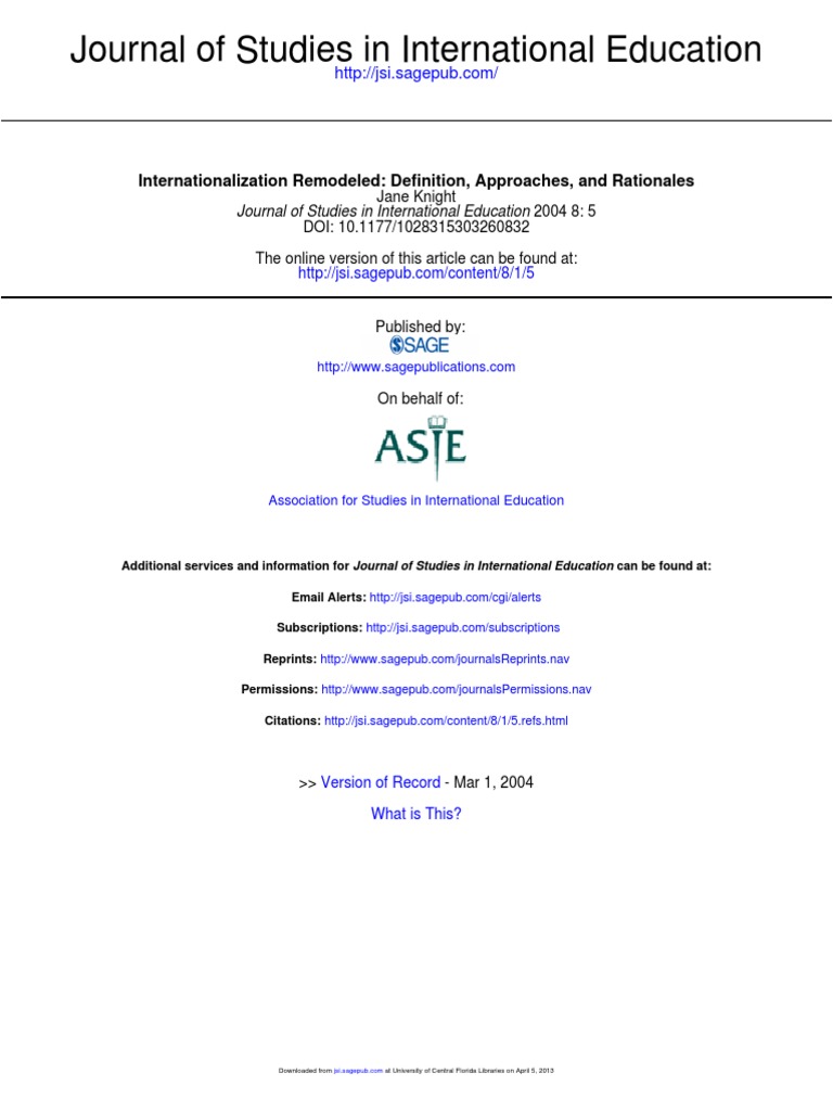 Internationalization Remodeled - Definition - Approaches - and ...