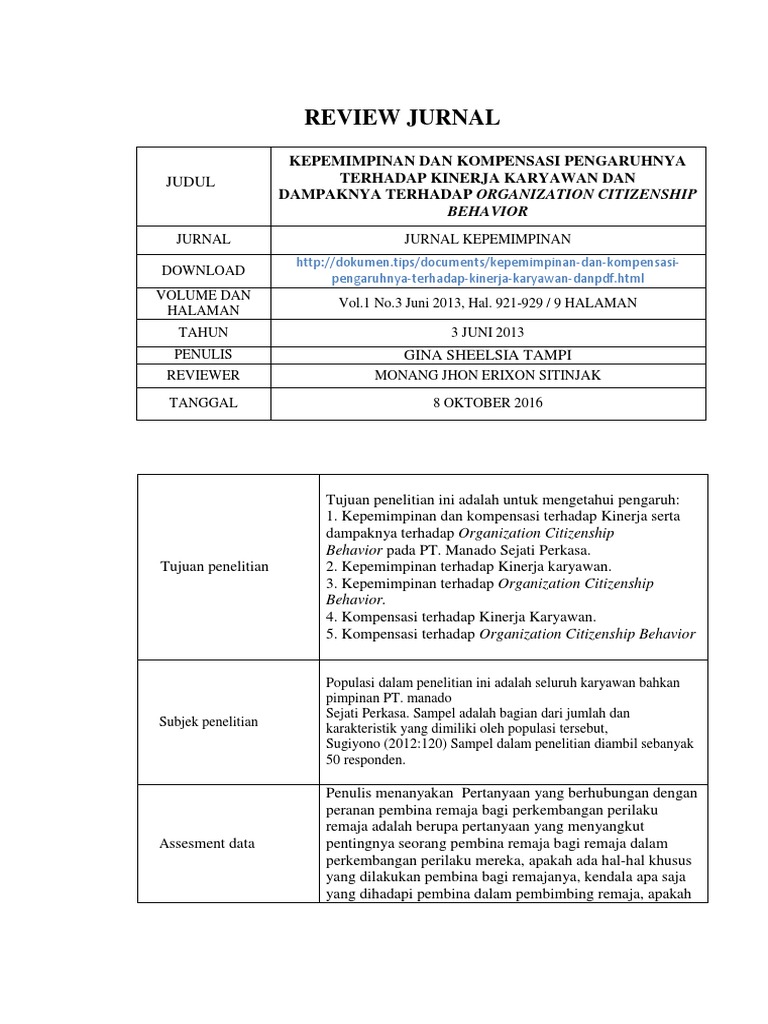 Review Jurnal PPD | PDF | Pengembangan Diri | Sains & Matematika