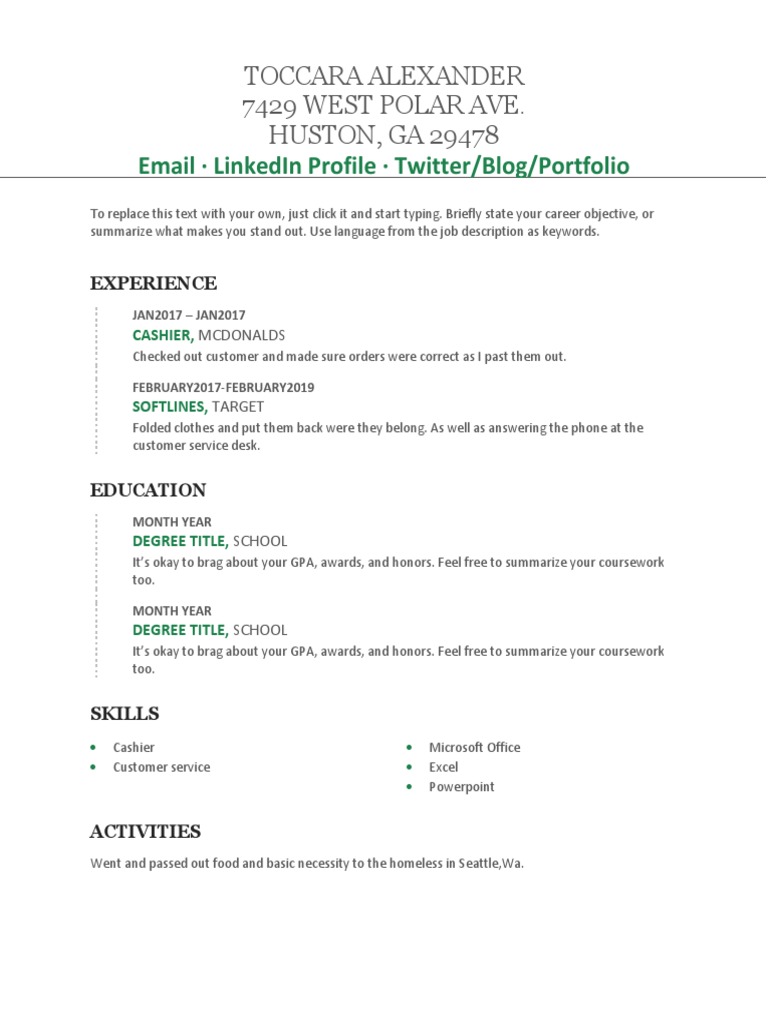 Toccara Alexander Resume | PDF