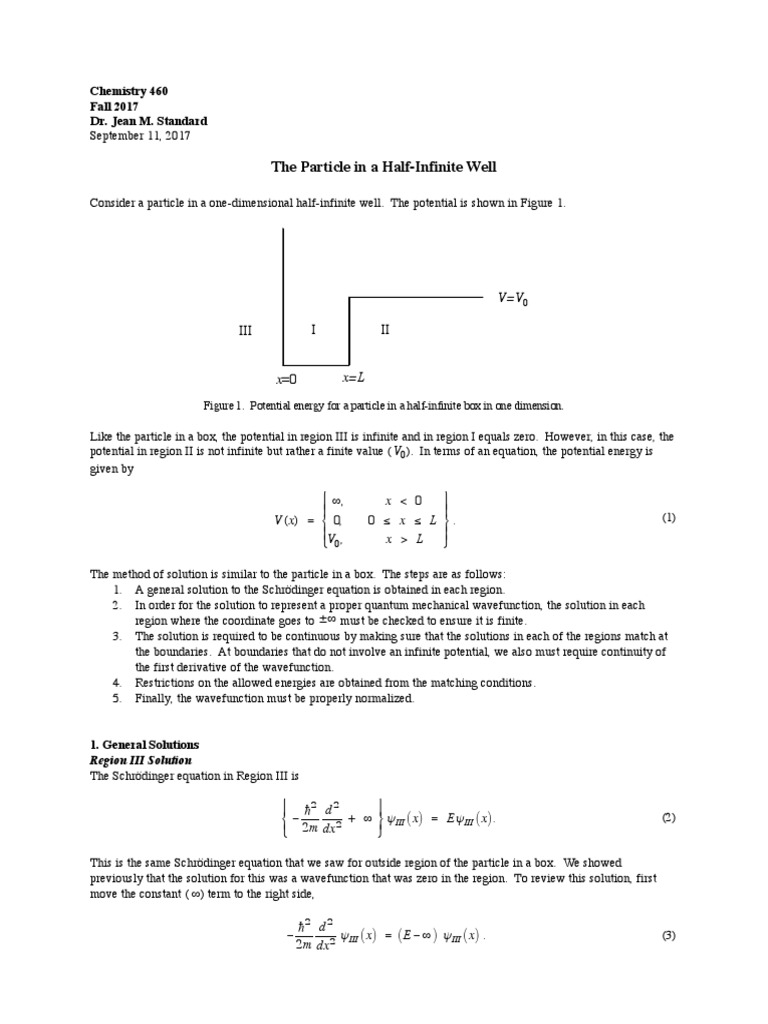 Particle in HalfWell | Download Free PDF | Wave Function ...