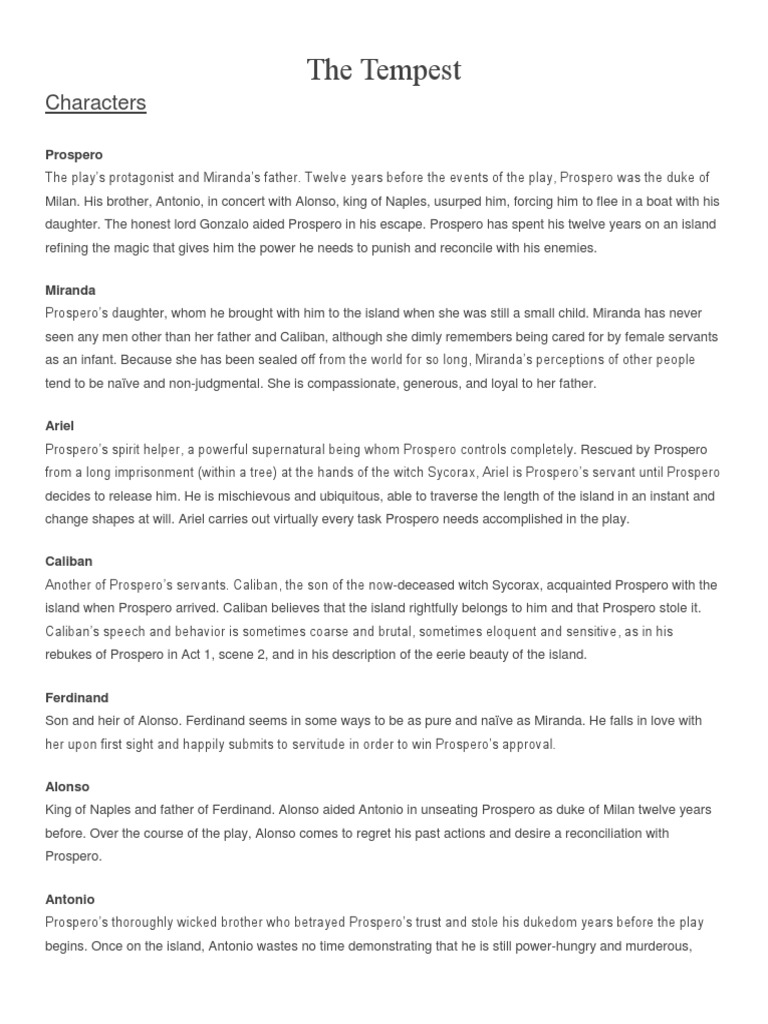 The Tempest | PDF | The Tempest