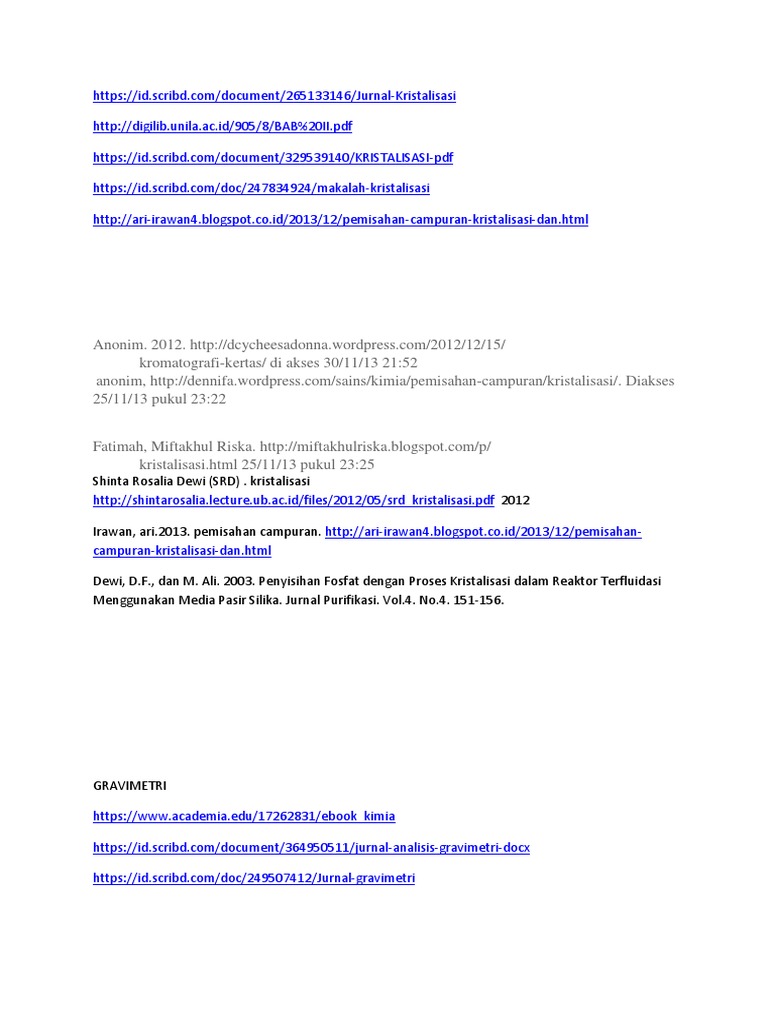 Dafpus Kristal Gravimetri | PDF