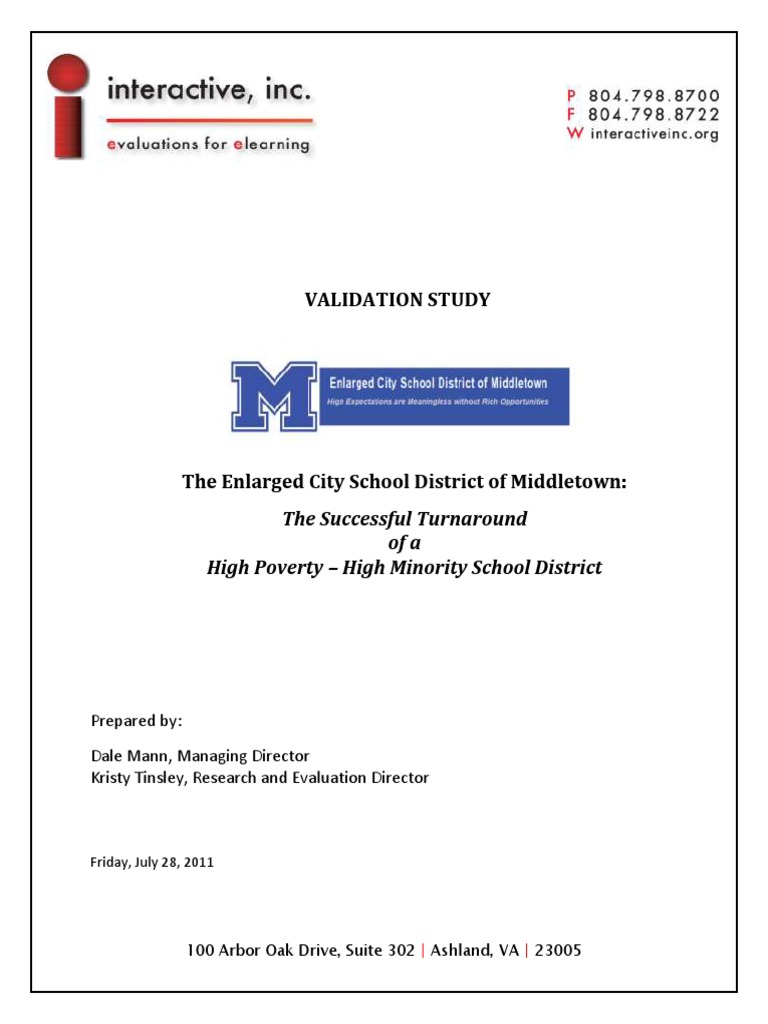 Final Validation Study | PDF | Primary Education | Schools