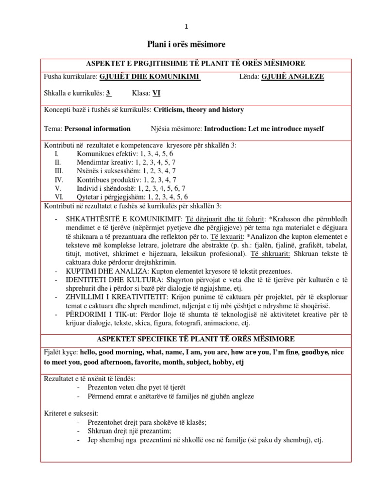 Plani Ditor-Introduction Let Me Introduce Myself | PDF