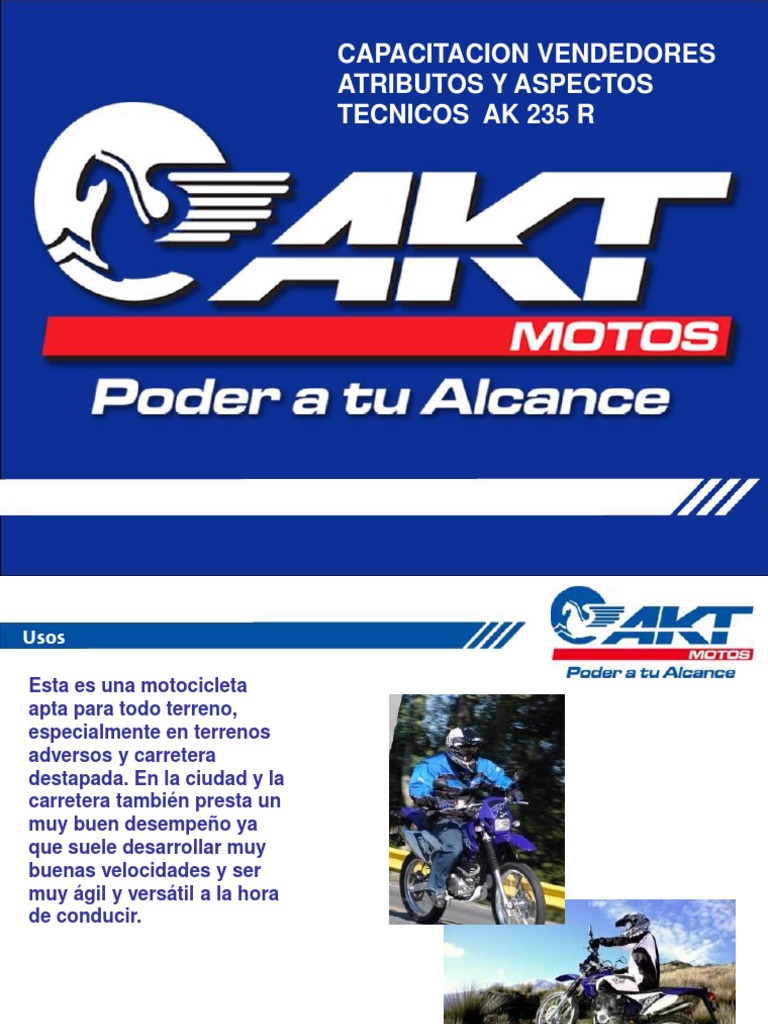 Capacitación Técnica AK 235 R | PDF | Motocicleta | Vehículos