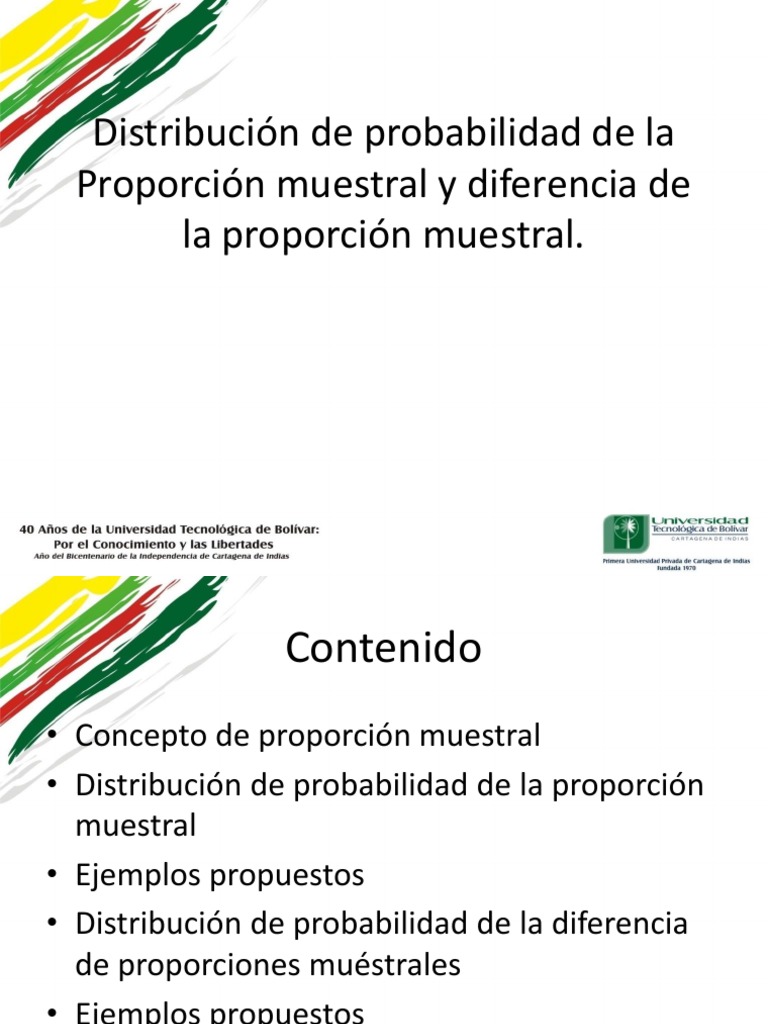 Apuntes de Distribucion Muestral de La Proporcion | PDF | Muestreo ...