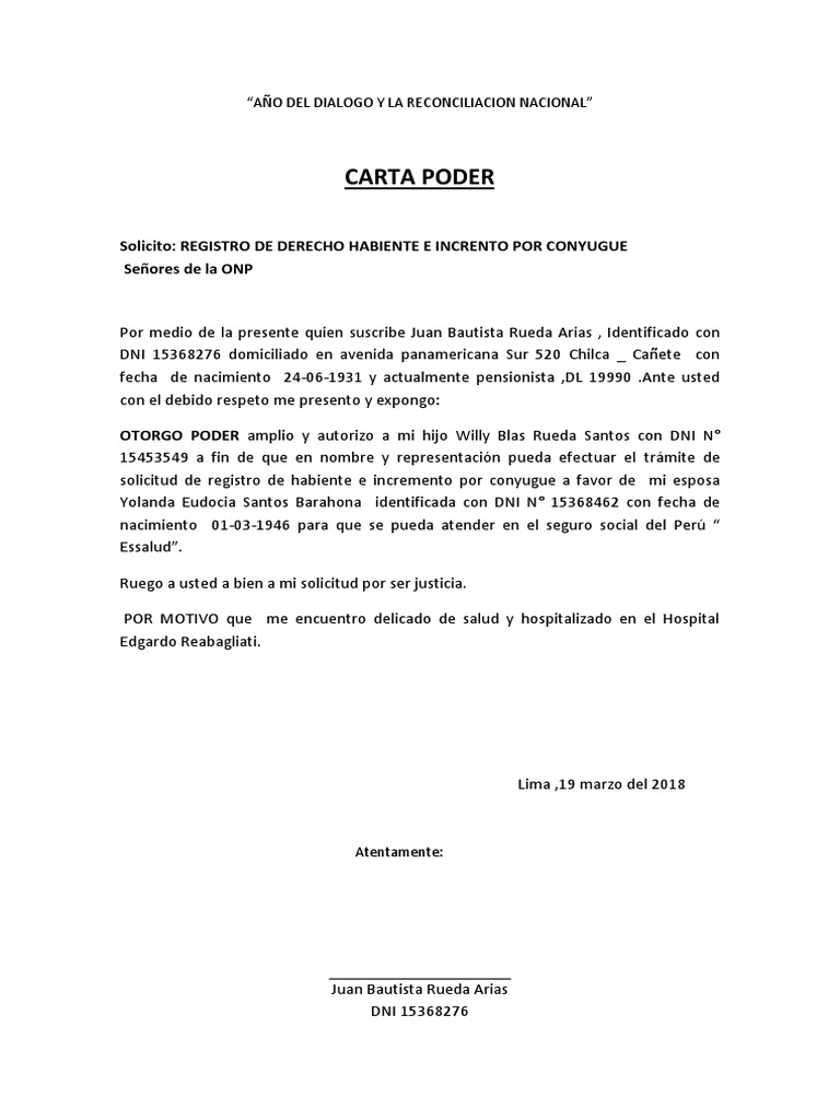 Carta Poder Pochito | PDF