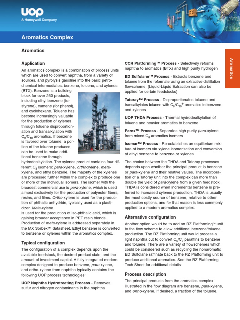 42 Aromatics Complex | PDF | Benzene | Toluene