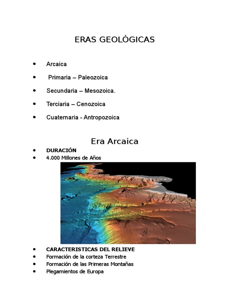 Eras Geológicas | PDF | Earth Sciences | Naturaleza