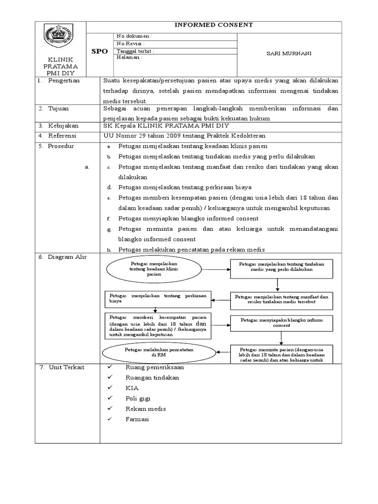 Spo-Informed-consent 2 Daftar Tilik | PDF