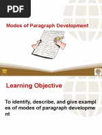 Developing Paragraphs That Illustrate Each Type | PDF