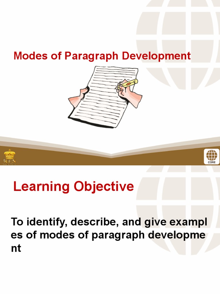 2 Modes of Paragraph Development | PDF | Narration | Causality