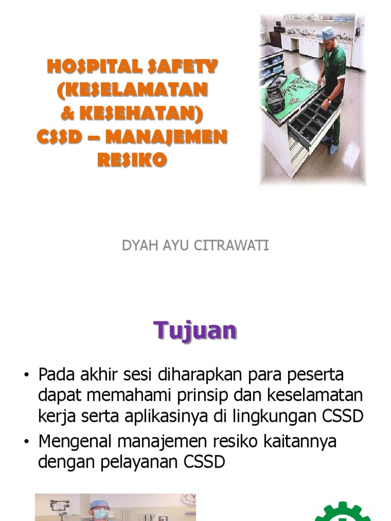 K3 & Manajemen Resiko CSSD, Dyah Ayu C, HISSI Jatim PDF | PDF