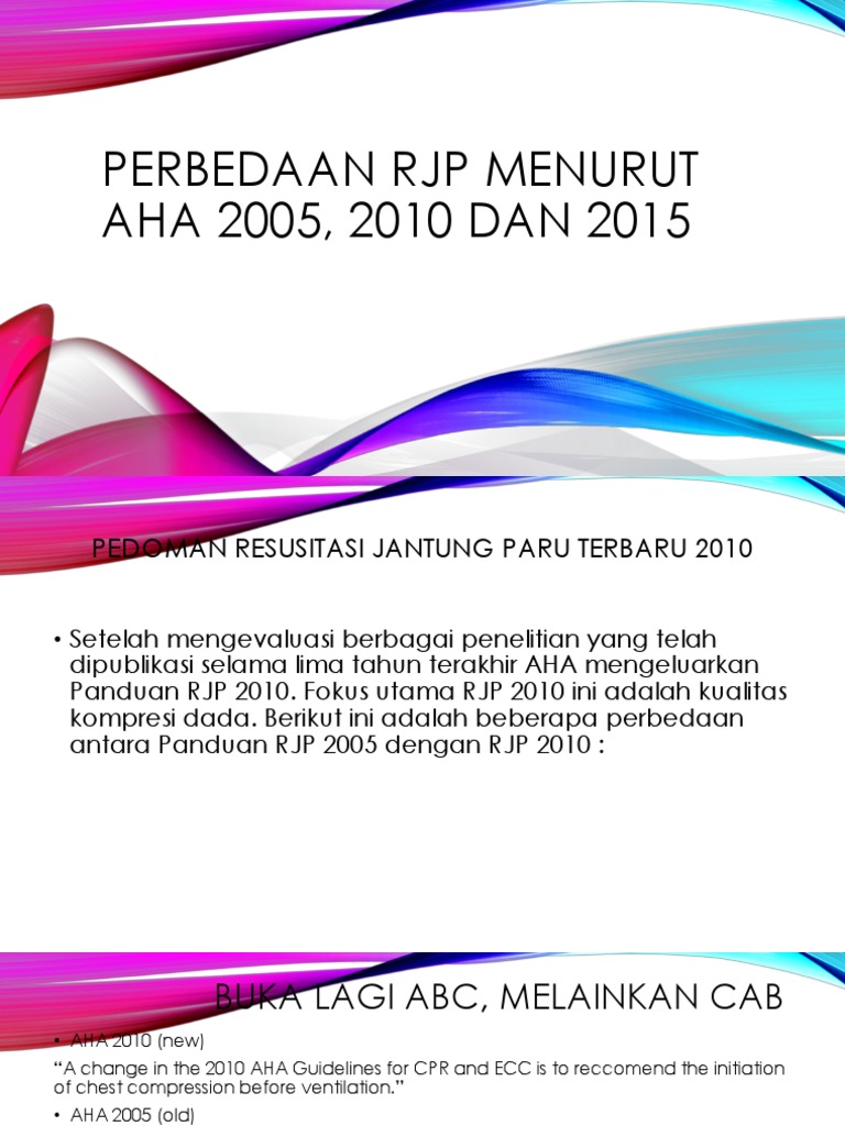 PERBEDAAN RJP Menurut Aha 2005 2010 Dan 2015 | PDF