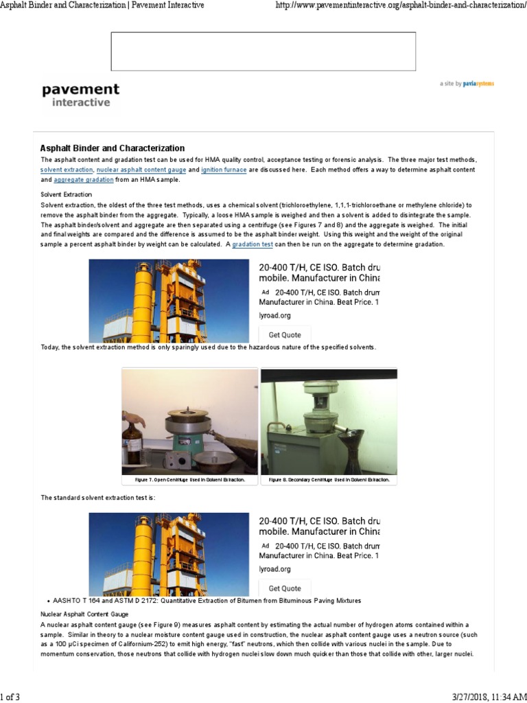 Solvent Extraction Nuclear Asphalt Content Gauge Ignition Furnace ...