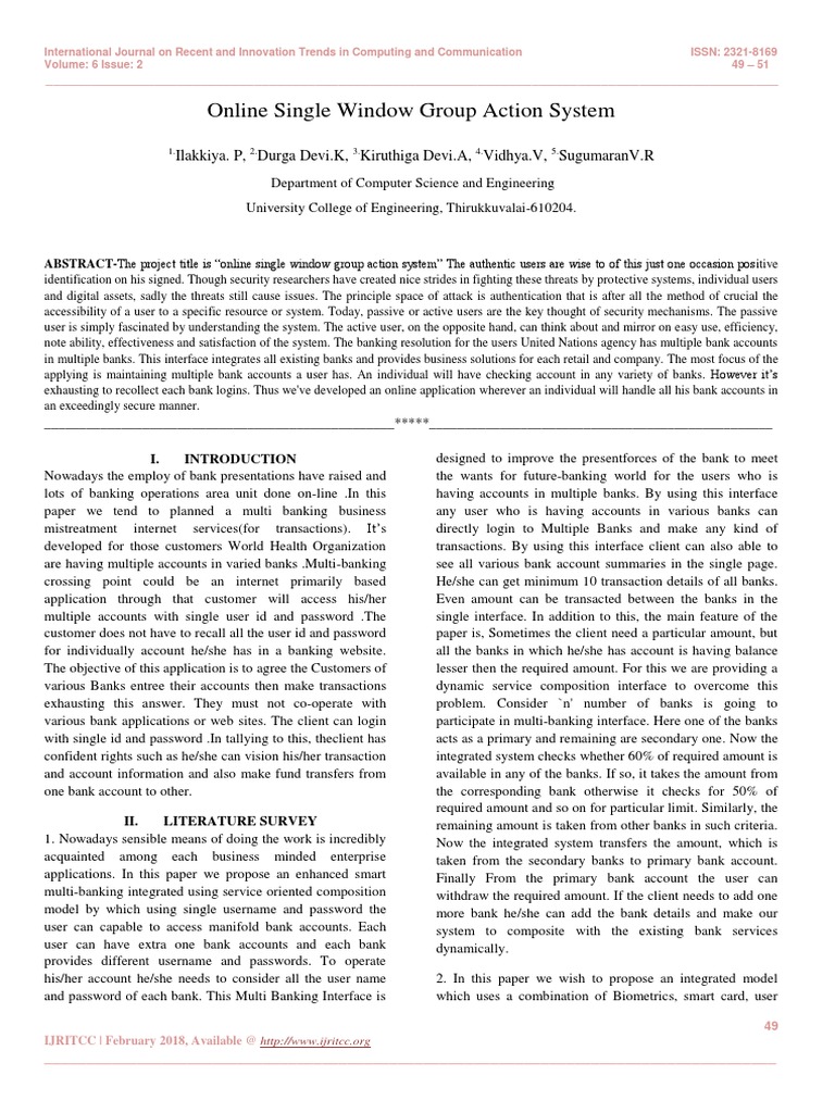 Online Single Window Group Action System | PDF | Password | User ...