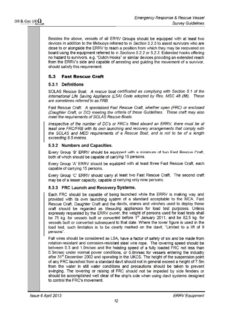 UKOOA - FRC Launch and Recovery Systems | PDF