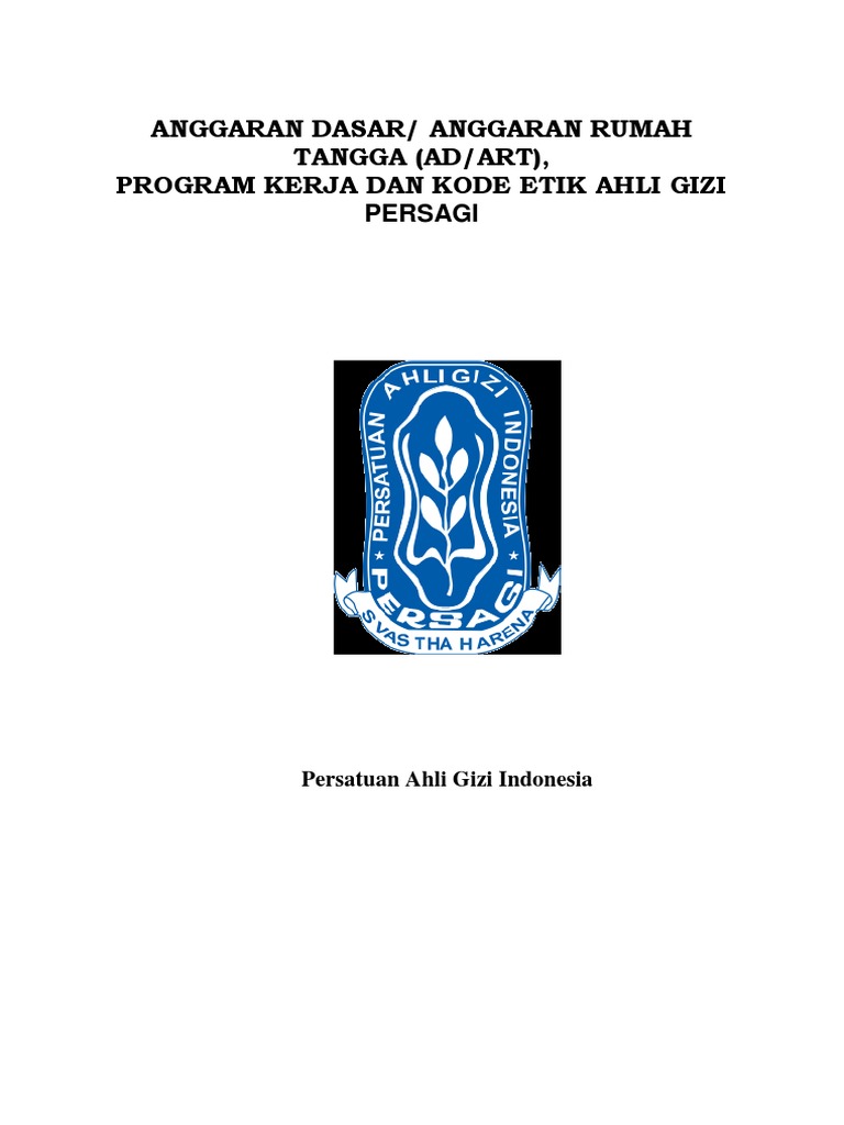 Adrt Persagi | PDF | Kesehatan Holistik
