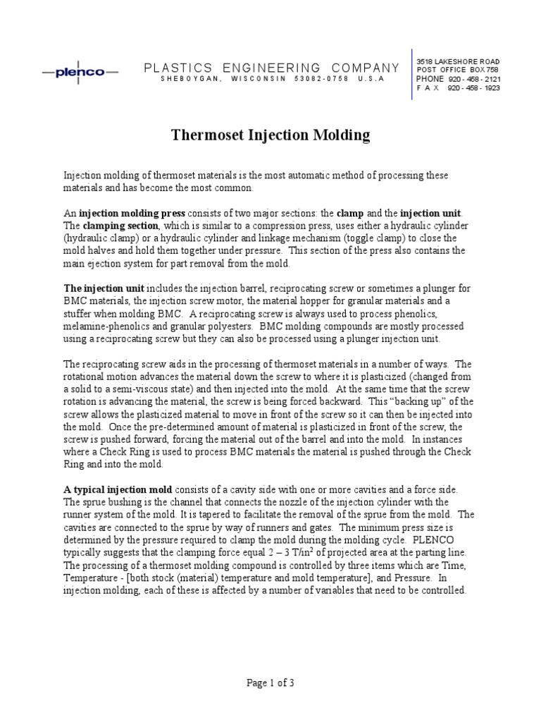 Sect 4 Injection Molding | PDF | Building Engineering | Industries