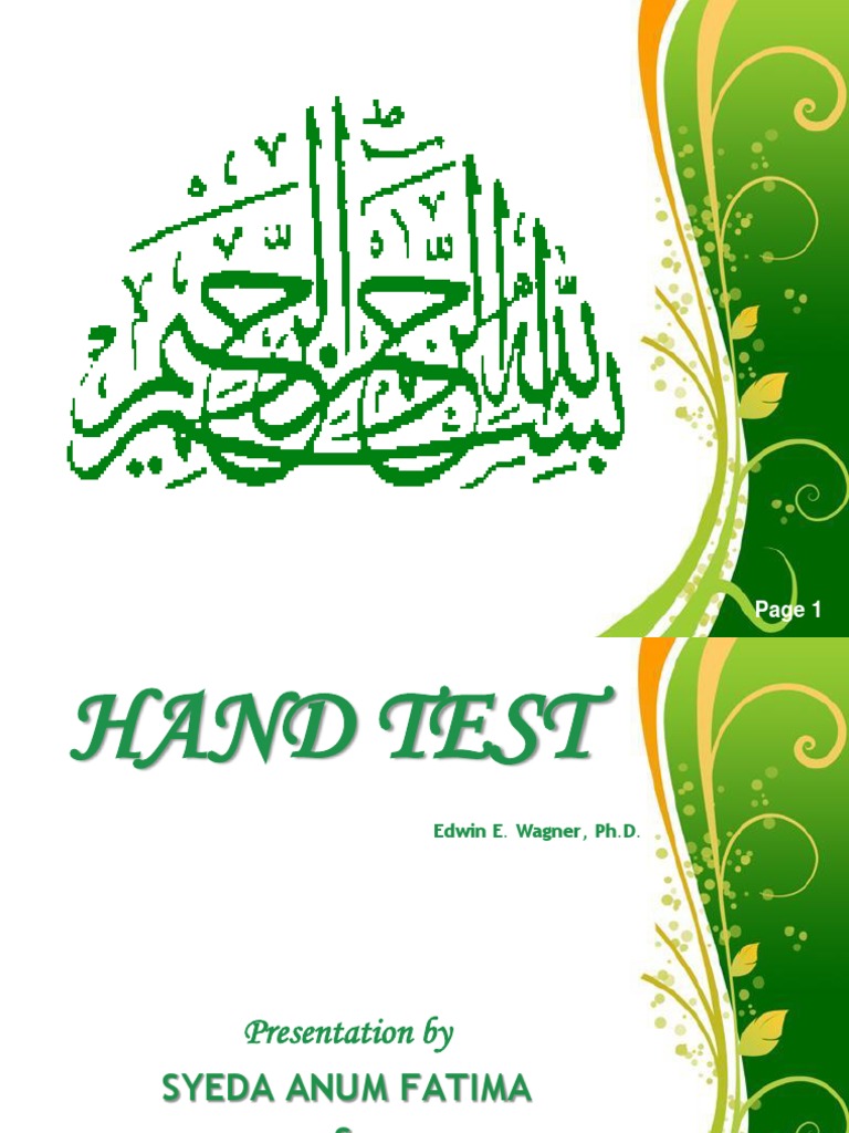 Free Powerpoint Templates on Hand Test | PDF | Validity (Statistics ...