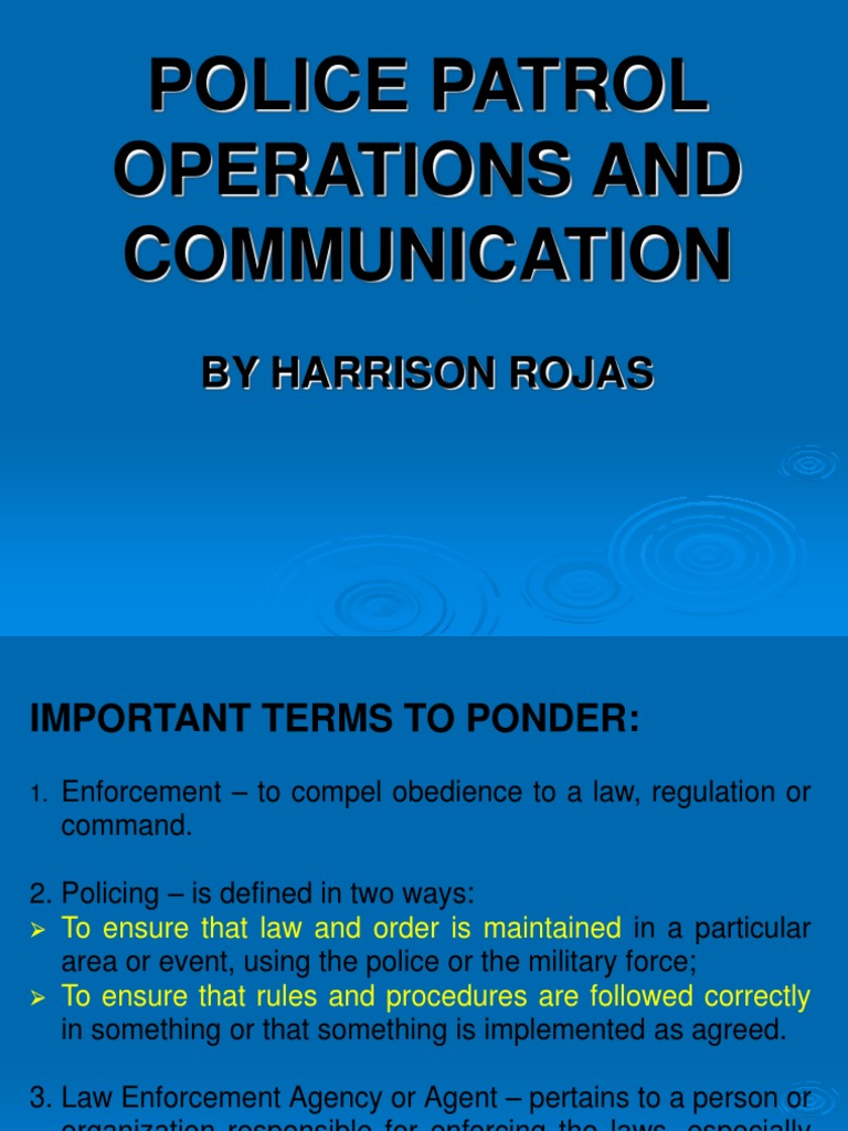 Police Patrol Operations (Autosaved) | PDF | Police Car | Police