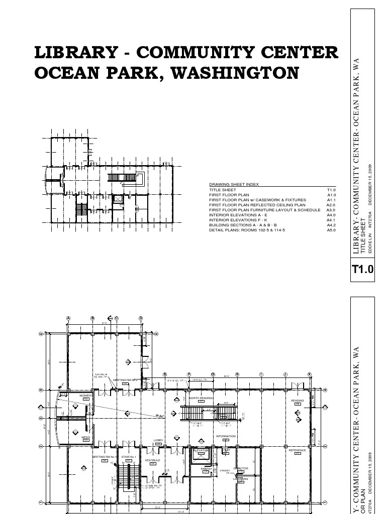 Ocean Park Library Community Center Plans | PDF | Visual Journalism ...