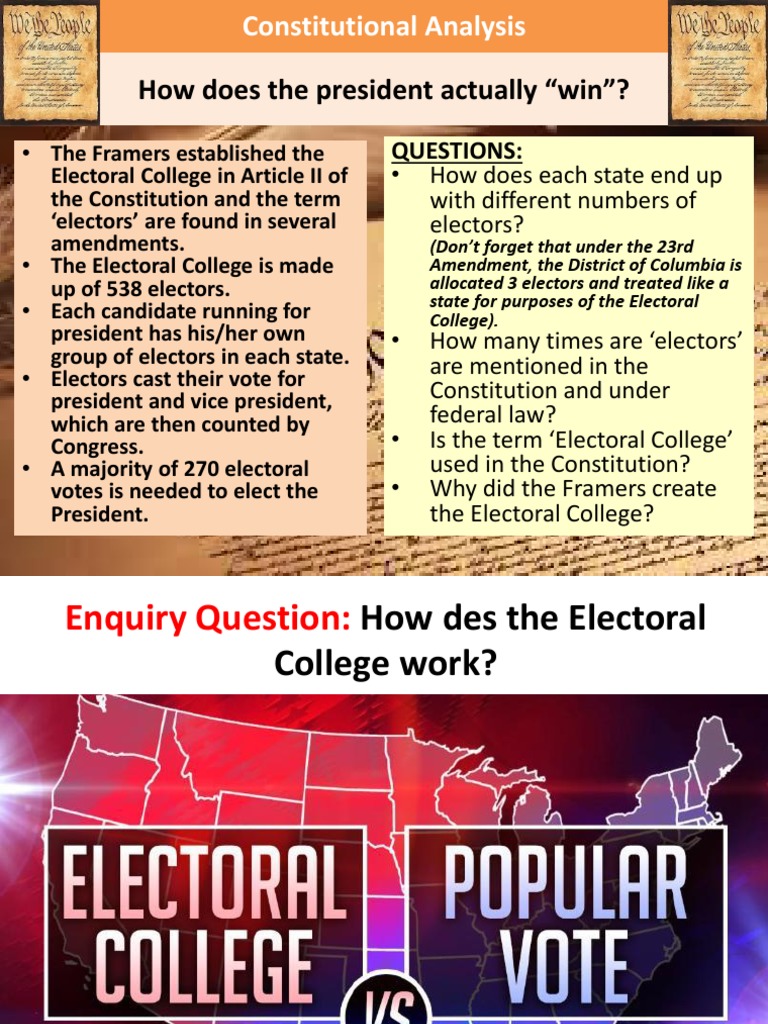 Electoral College | PDF | Electoral College (United States) | National ...