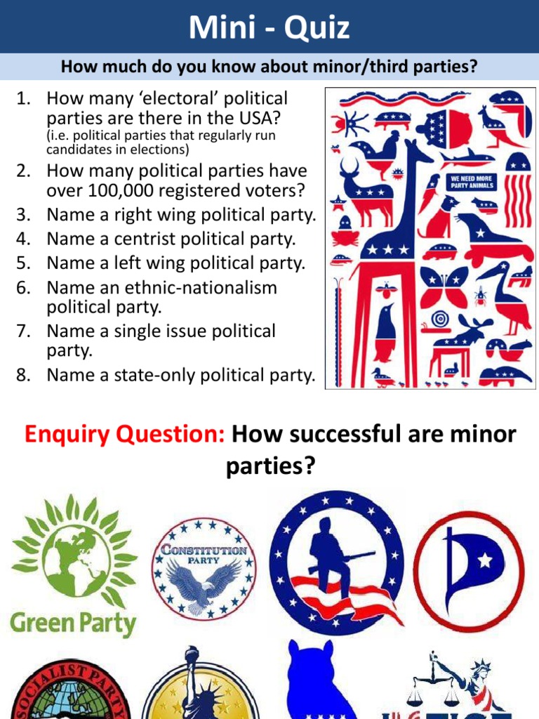 Minor Parties | PDF | Elections | Political Events