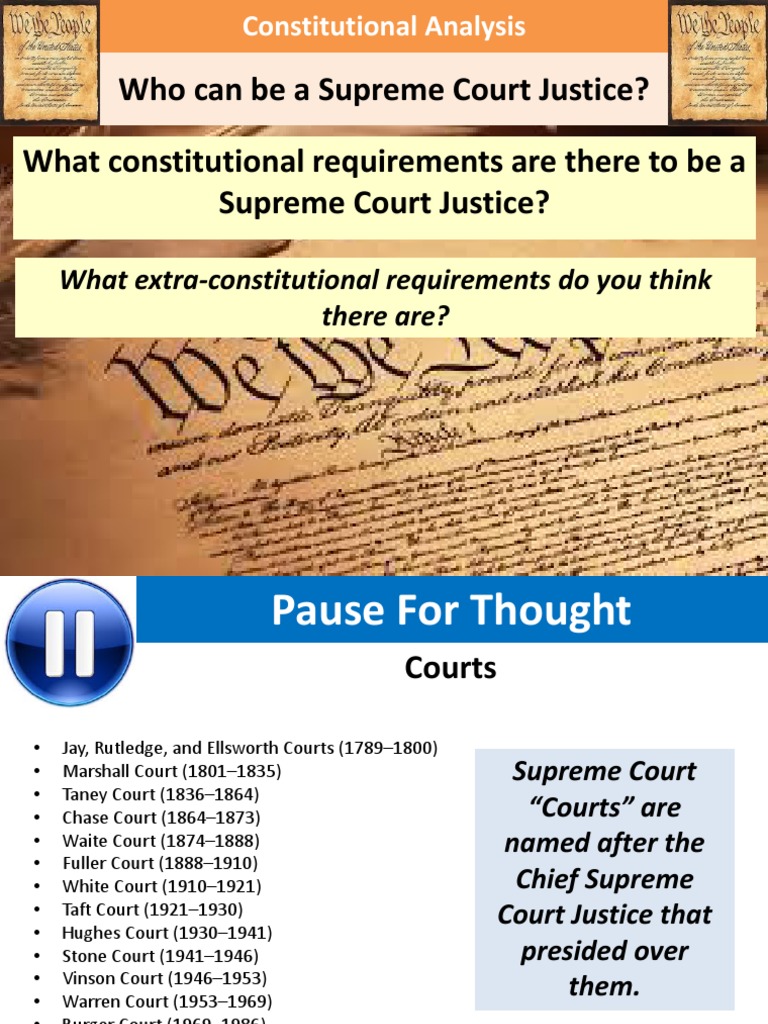 Who Can Be A Supreme Court Justice? What Constitutional Requirements ...