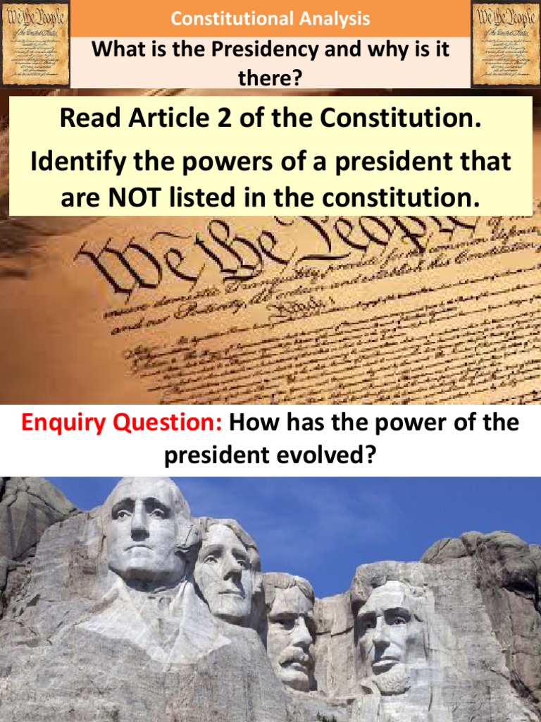 Presidential Power Evolution | PDF | Presidents Of The United States ...